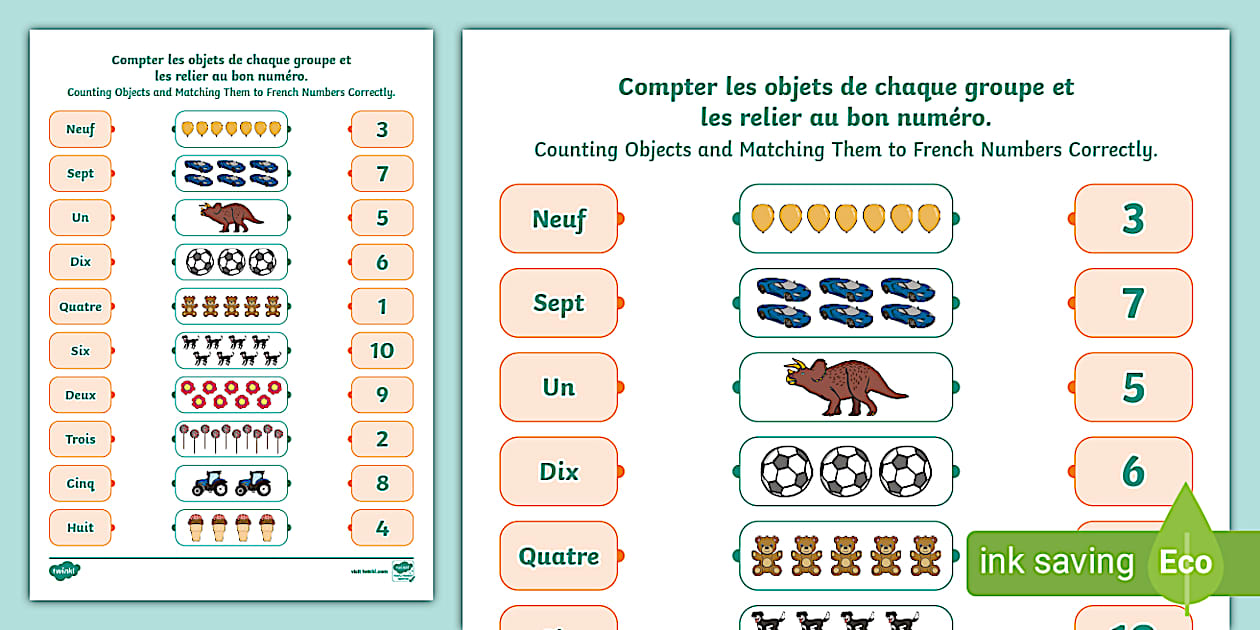 Correspondance de numéros français - French Number Matching