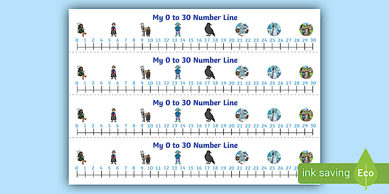 The Snow Queen Number Lines 0-30 (teacher made) - Twinkl