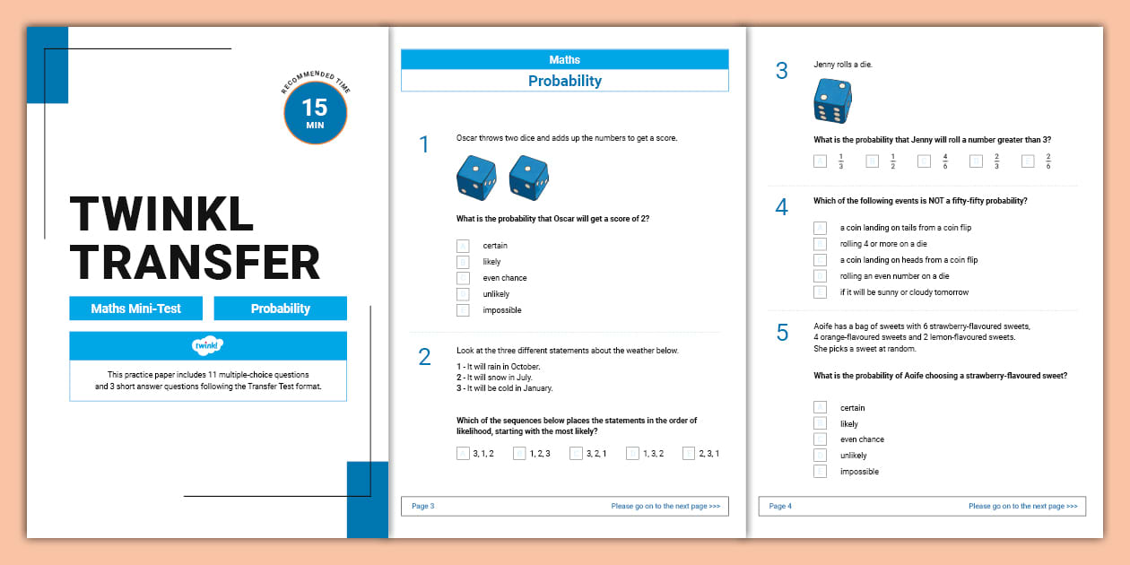 Transfer Mini-Test: Probability