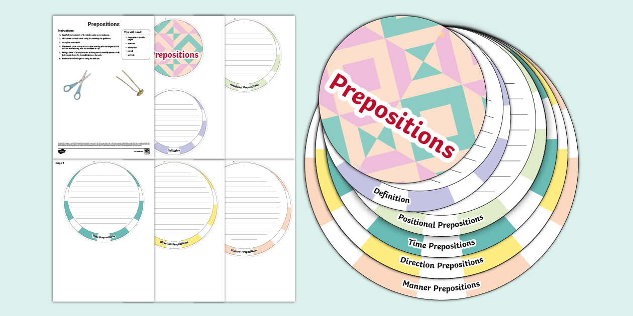 Prepositions Circles Booklet (teacher made) - Twinkl
