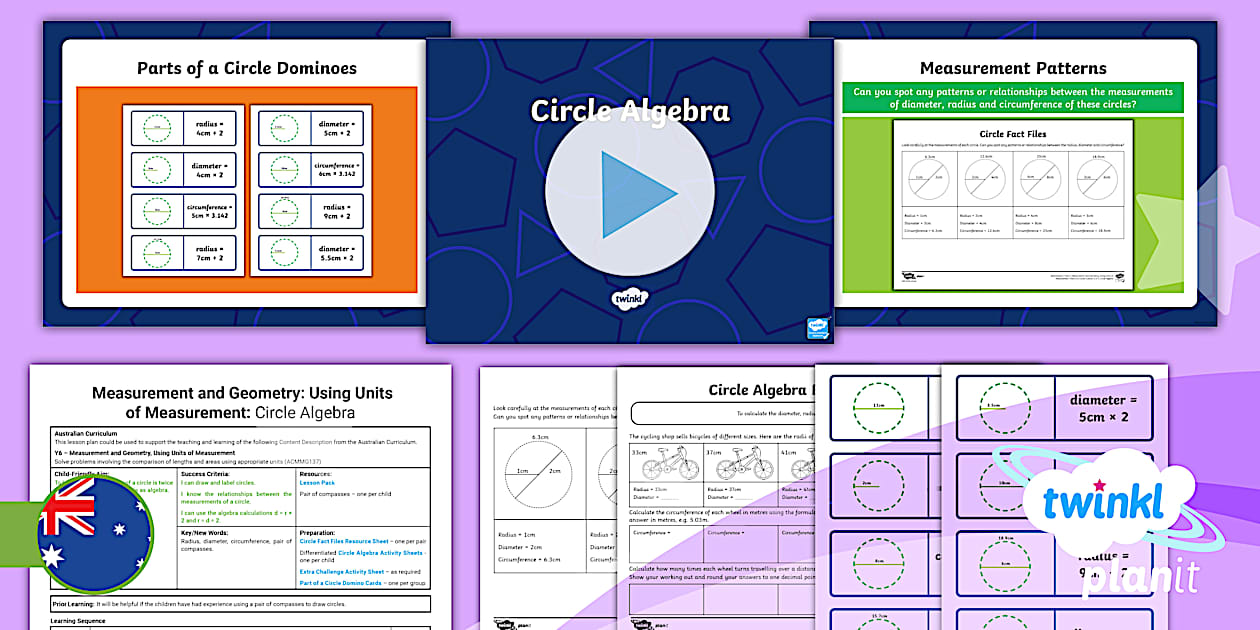 Year 6 Using Units of Measurement Parts of a Circle Lesson 2