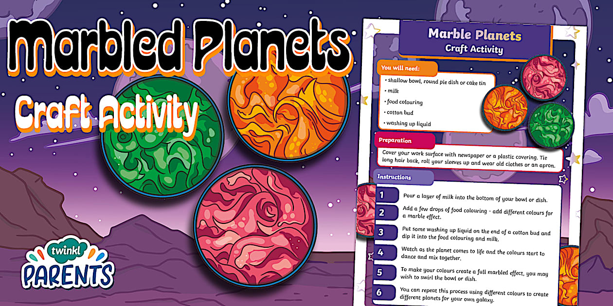 Marbled Planets Craft Activity