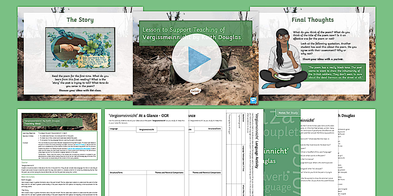 Editable GCSE Poetry Lesson Pack to Support Teaching on ...