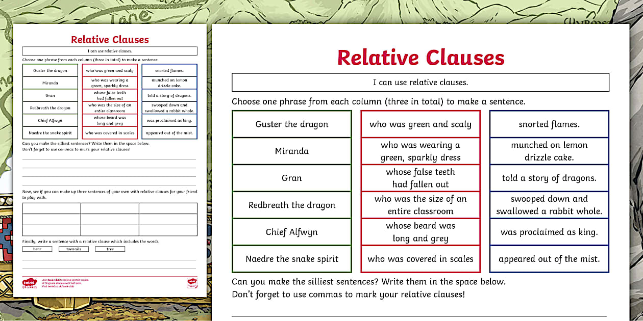 Relative Clauses KS2 Game | Primary Resources - Twinkl