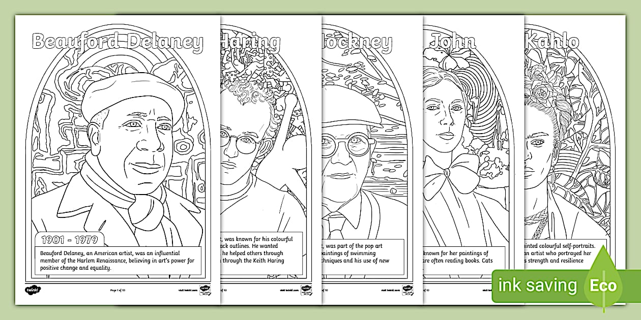 Pride: LGBTQ+ Artists Colouring Pack (teacher made) - Twinkl