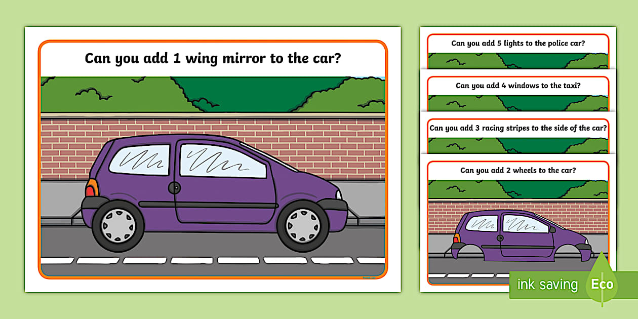 Counting 1-5 Car Modelling Dough Mats | Twinkl - Twinkl