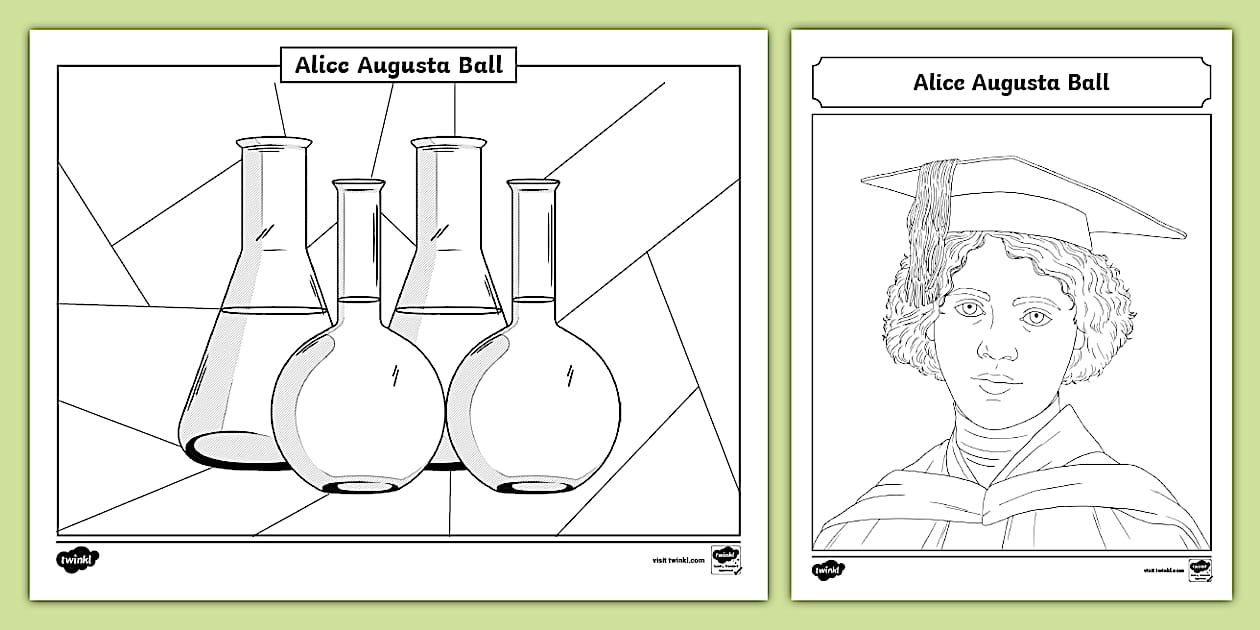Alice Augusta Ball Coloring Sheets (teacher made) - Twinkl