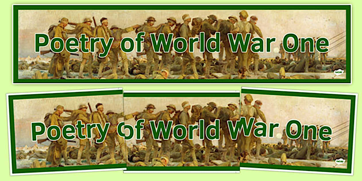 Poetry of World War One Display Banner (teacher made)