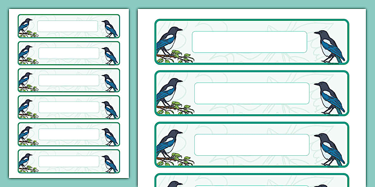 Magpie Tray Labels (Teacher-Made) - Twinkl