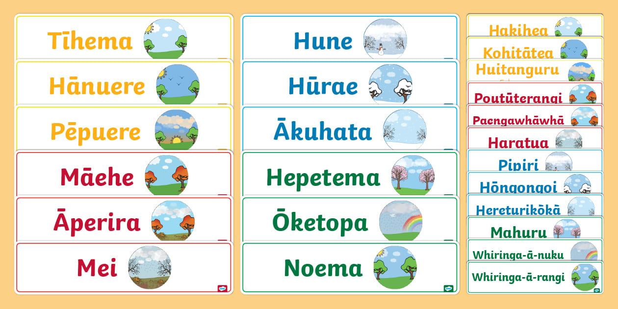 Ngā Marama o te Tau - He Kara (teacher made) - Twinkl