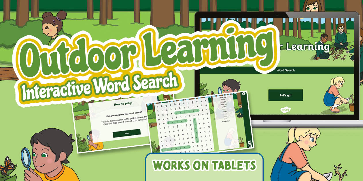 * NEW * Outdoor Learning Interactive Word Search