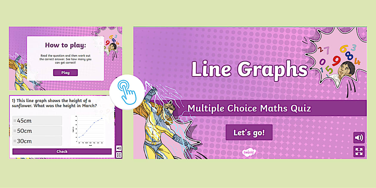 👉 Line Graphs Multiple Choice Maths Quiz - KS2 Revision