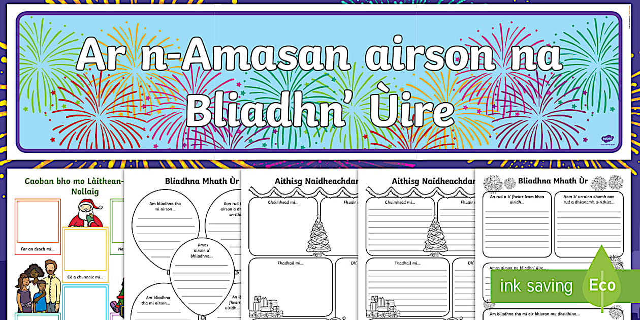 Cfe- A' Chiad Ire- Pacaid airson a' Bhliadhn' Ùire - Twinkl