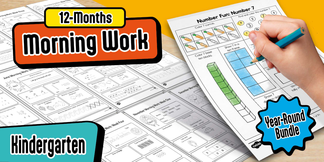 Kindergarten Morning Work | Resource | Twinkl USA - Twinkl