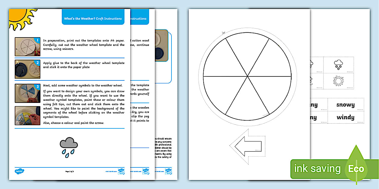 What's the Weather? Craft Instructions (teacher made)