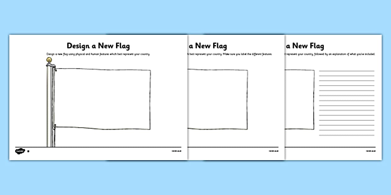 Editable Physical and Human Features Differentiated Flag Design Activity
