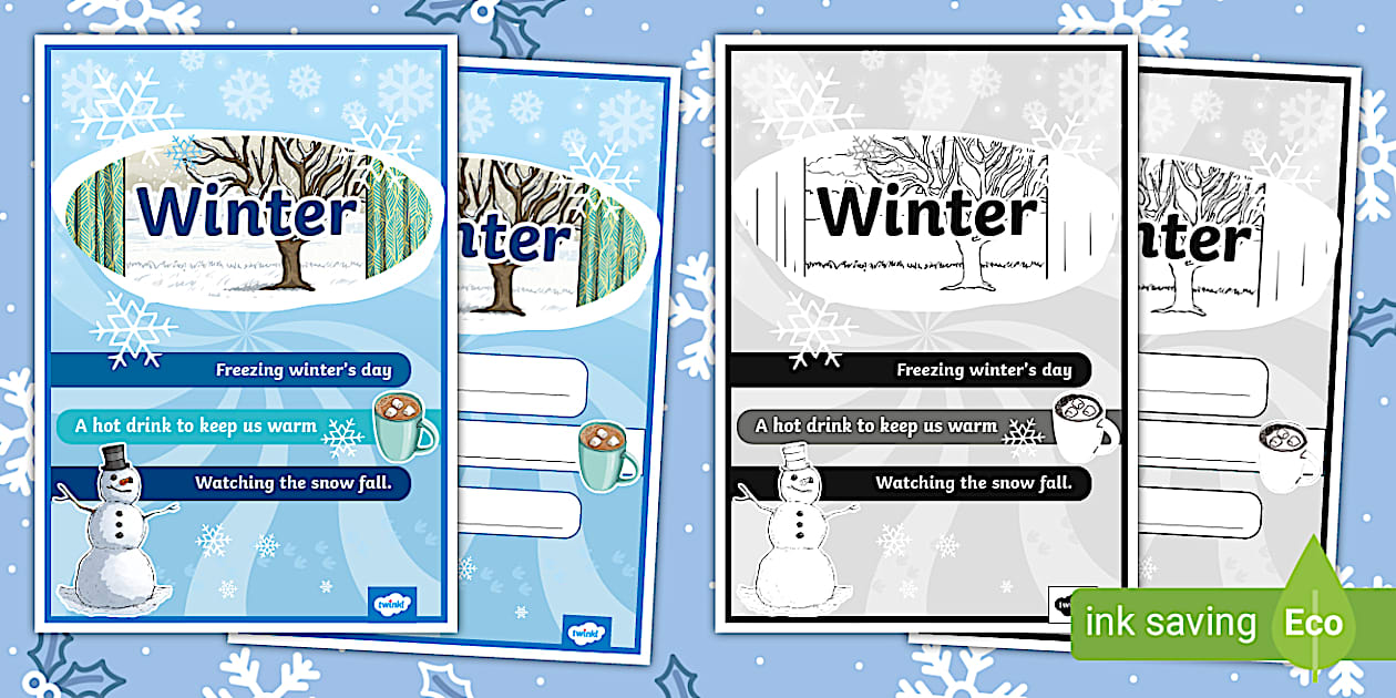 Winter Haiku Poem Example (teacher made) - Twinkl
