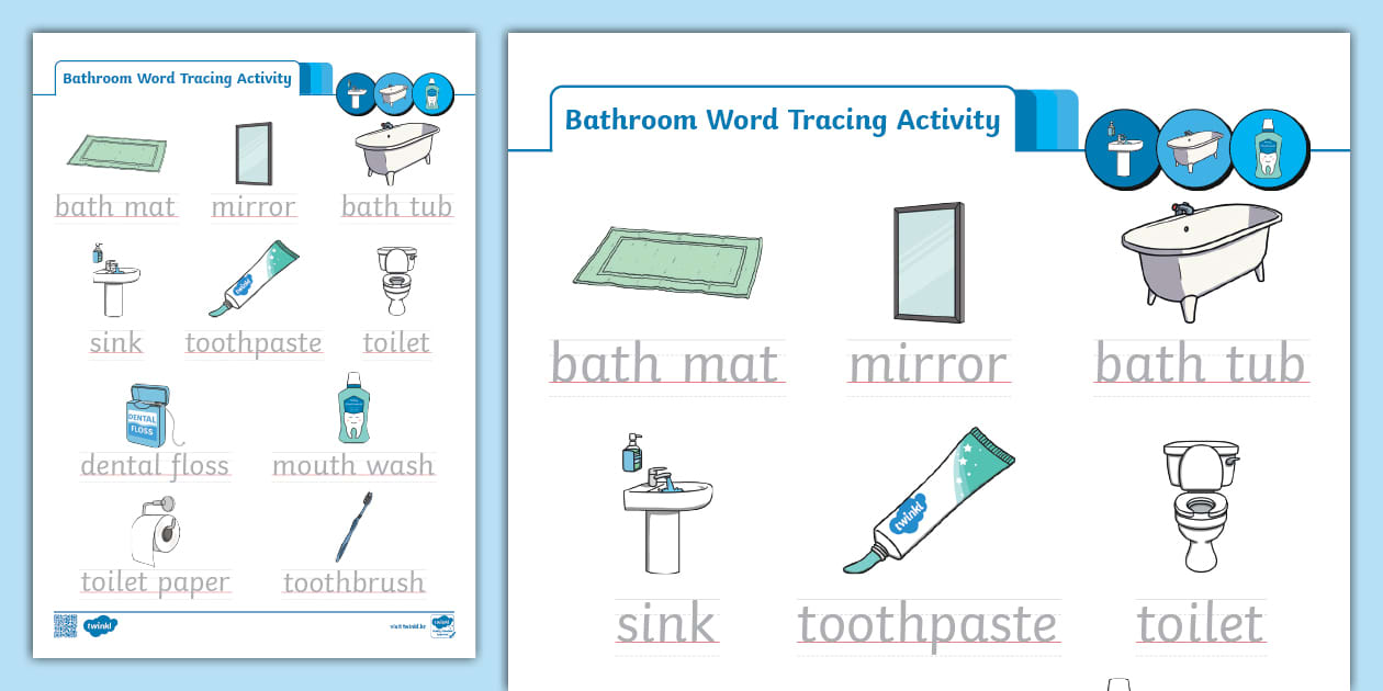 09 Teacher I Am Done | Bathroom Word Tracing Activity