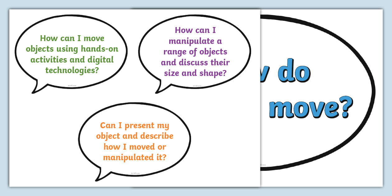 STEM IU Foundation Objects Move Focus Questions Posters