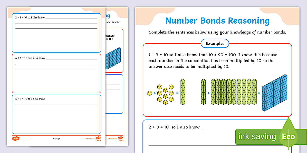 👉 Number Bonds Reasoning Activity (teacher made) - Twinkl