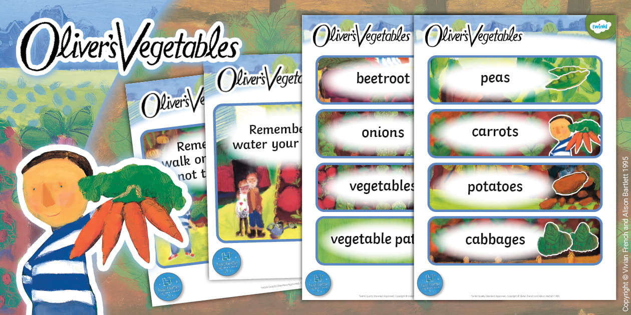 FREE! - Oliver's Vegetables: Vegetable Patch Labels - Twinkl
