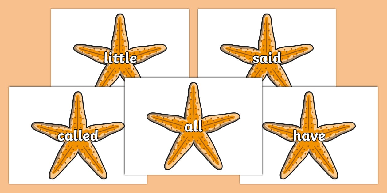 Tricky Words on Starfish (teacher made) - Twinkl