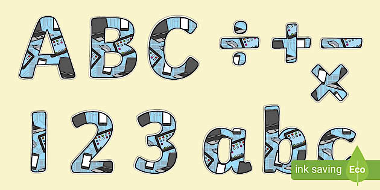 Computing Themed Display Lettering (teacher made) - Twinkl