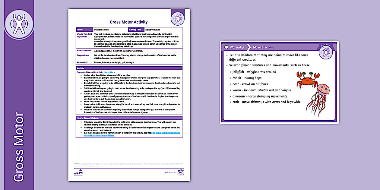 Fine Motor Skills & Gross Motor Skills: Adult-led Activities