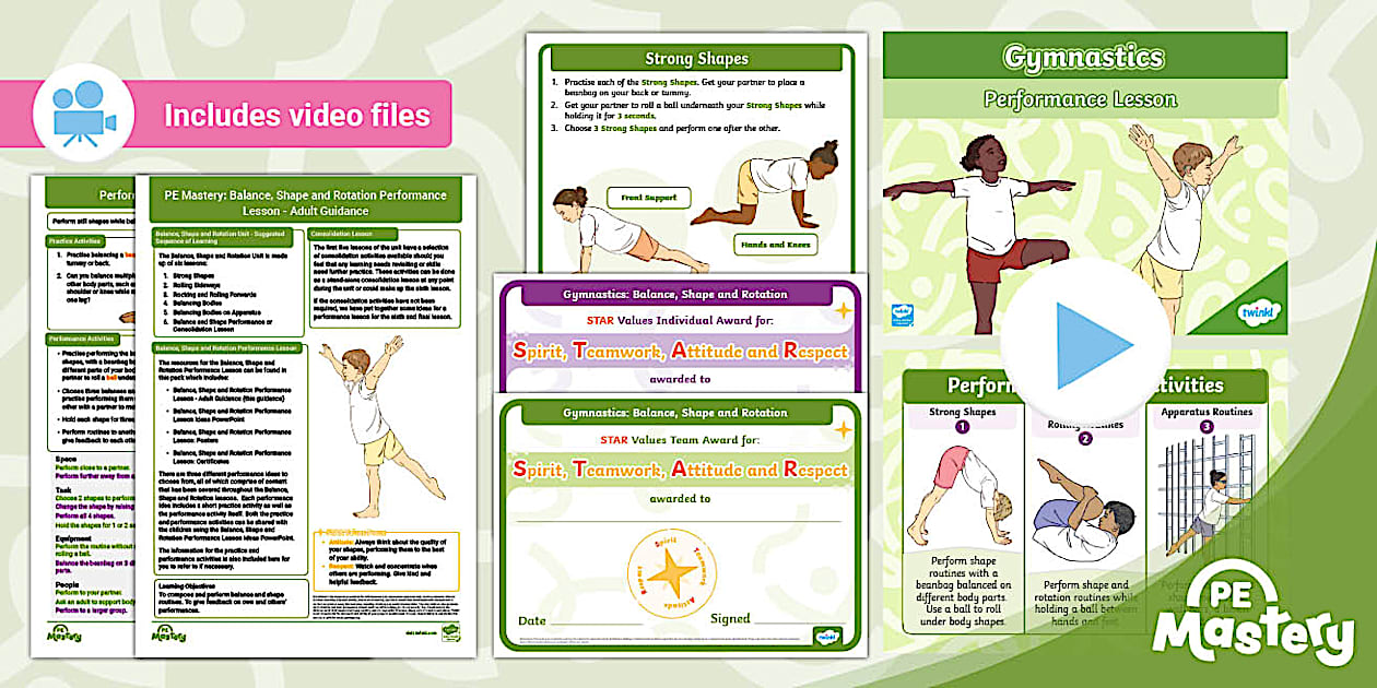 Stage 2 Balance and Shape: L6 - Performance Pack - Twinkl