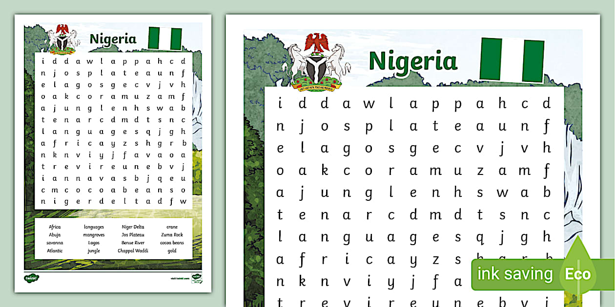 👉 KS2 Nigeria Word Search