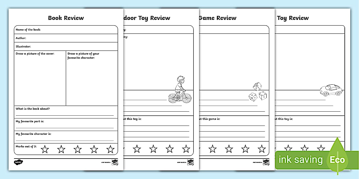 'The Toy Show' Review (Writing Template). - Twinkl