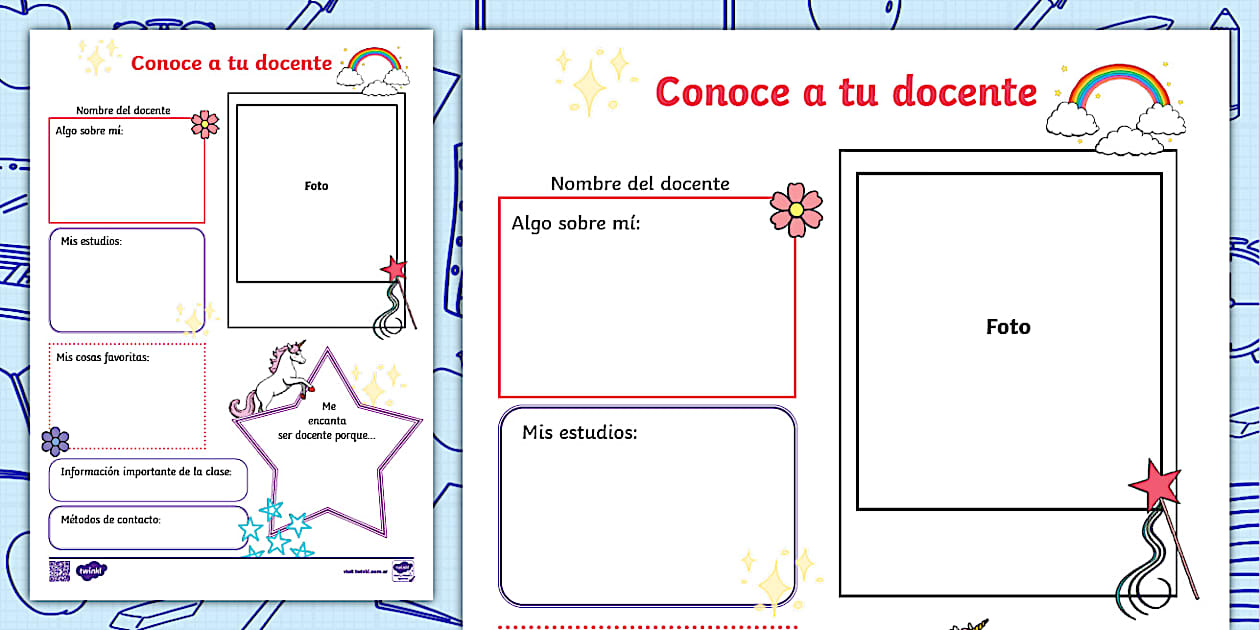Póster: conoce a tu docente - Twinkl