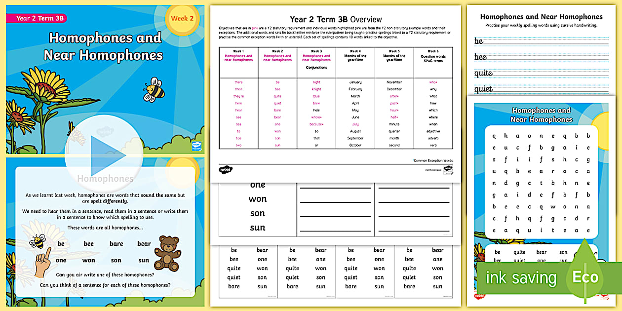 Year 2 Term 3B Week 2 Spelling Pack (teacher made) - Twinkl