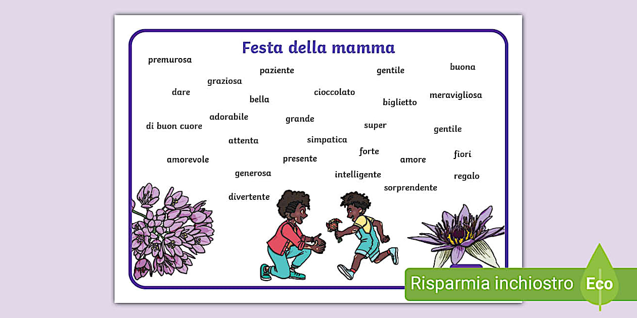 Scheda: Parole per la festa della mamma (Teacher-Made)
