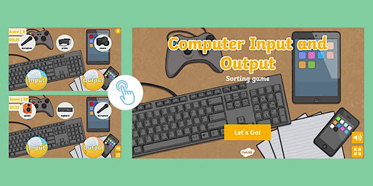 Computer Input and Output Interactive Sorting Game - Twinkl