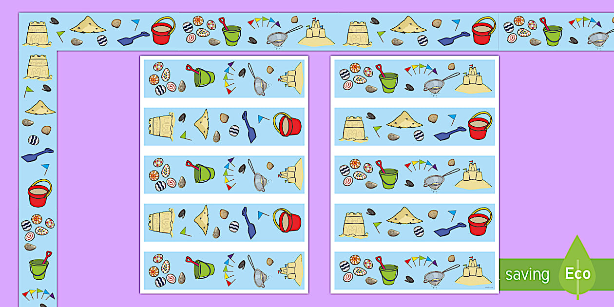 Sand Area Display Borders (teacher made) - Twinkl