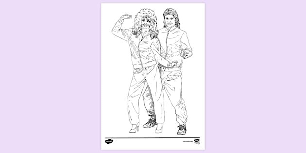 80's Colouring Page | Colouring Sheets (teacher made)