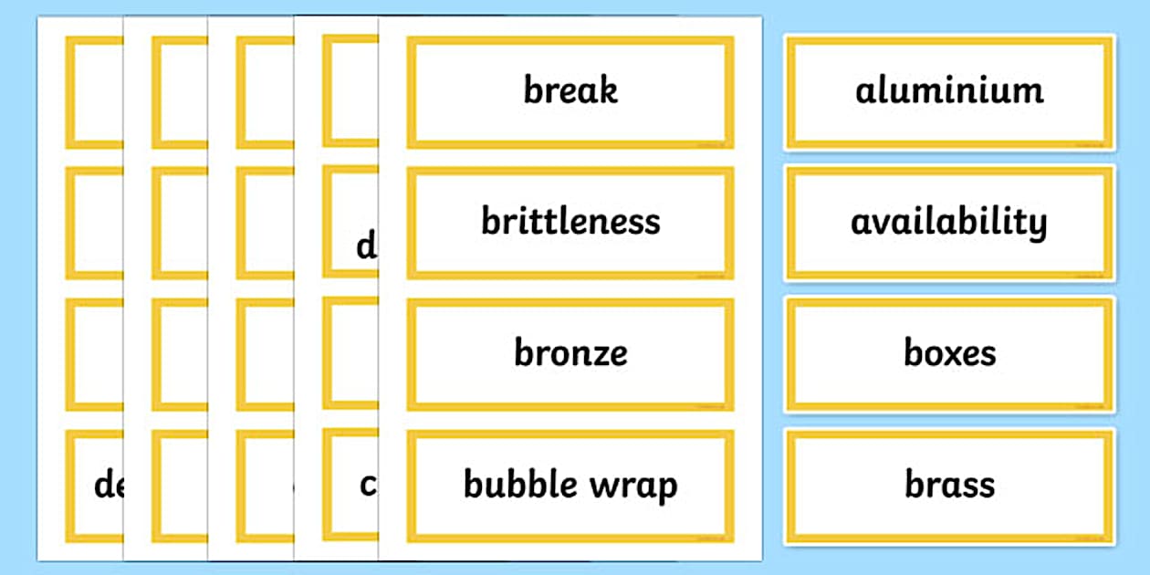 Package It Better Word Wall Display Cards (teacher made)