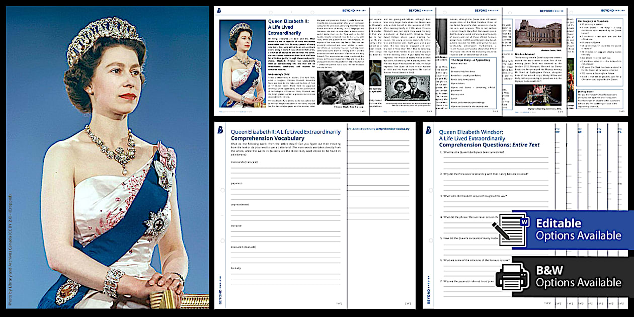 Queen Elizabeth II Reading Comprehension | Beyond English