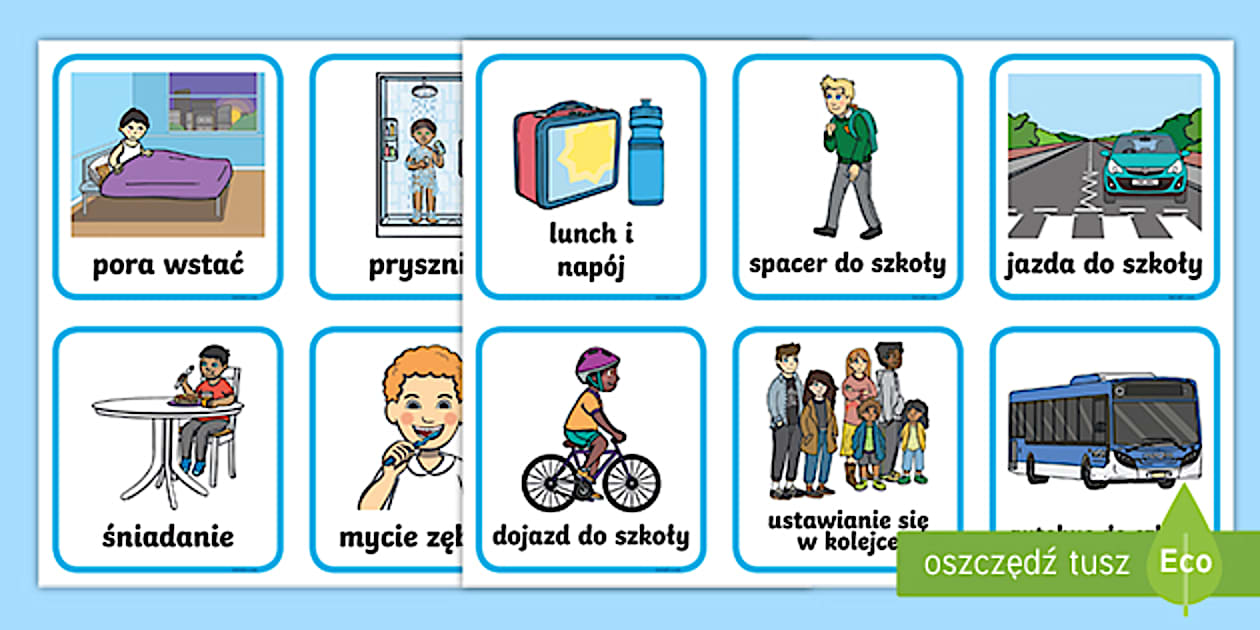 Wizualny Plan Zajęć - Poranek (Chłopcy) - Twinkl