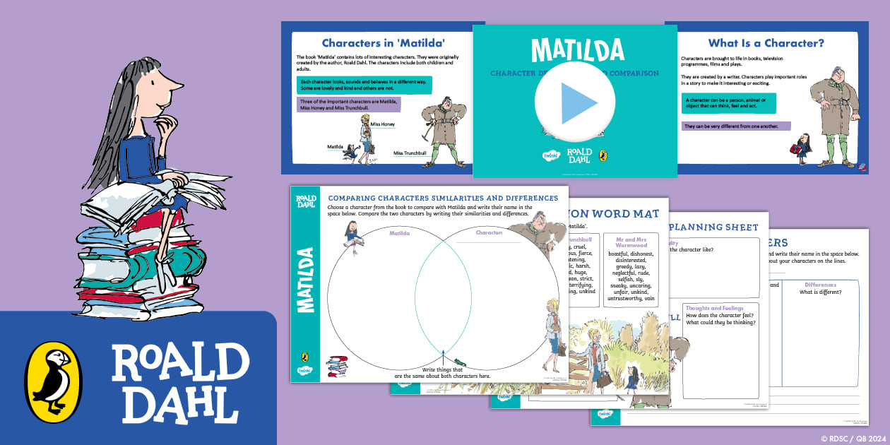 FREE! - Matilda: Character Comparison and Description Pack [Ages 5-7]