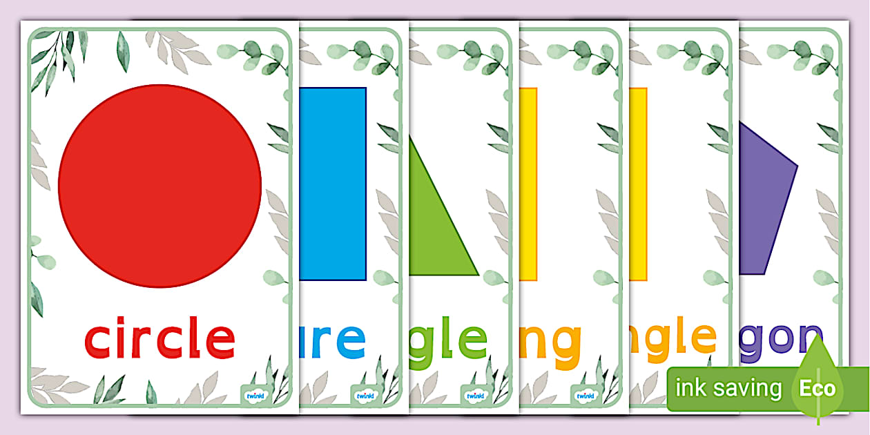 Botanical 2D Shapes Posters Dyslexia - Maths (teacher made)