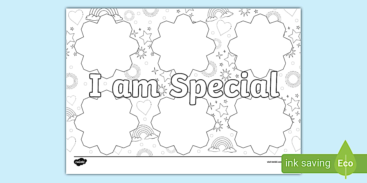 I Am Special Colouring Activity - KS1 - Twinkl
