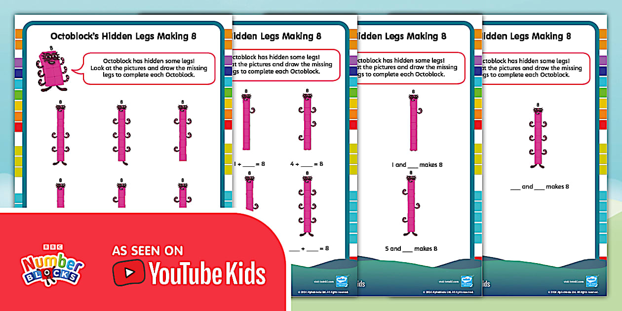 FREE! - Numberblocks: Making 8 Activity Worksheet - Twinkl