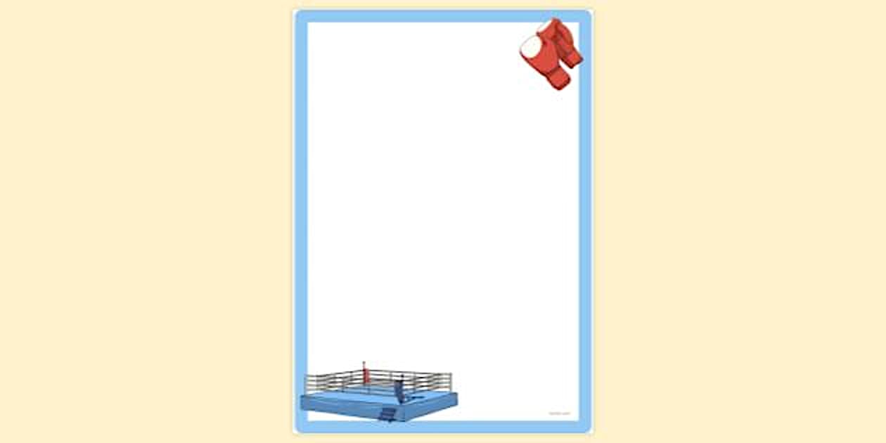 Simple Blank Boxing Ring Page Border | Page Borders | Twinkl