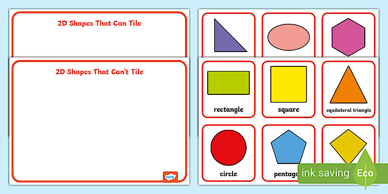 Tiling 2D Shapes Sorting Cards (teacher made) - Twinkl