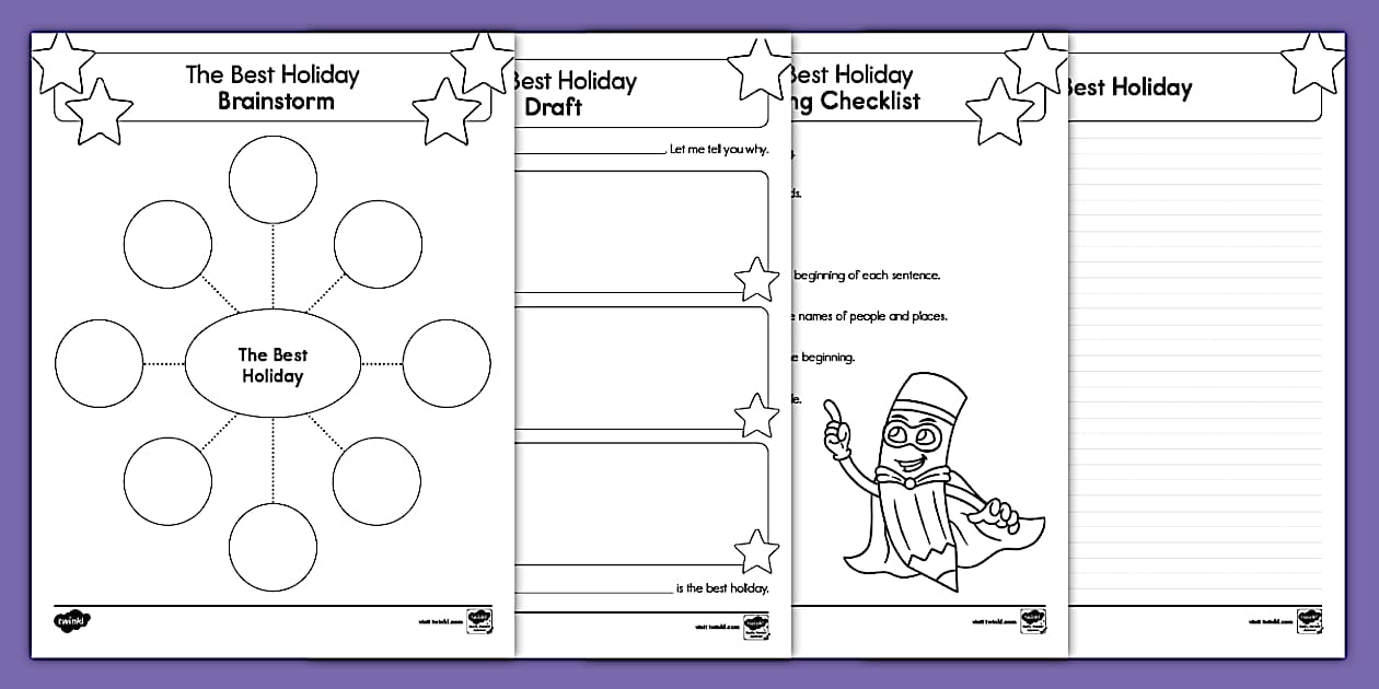 First Grade The Best Holiday Opinion Writing Prompt Worksheet