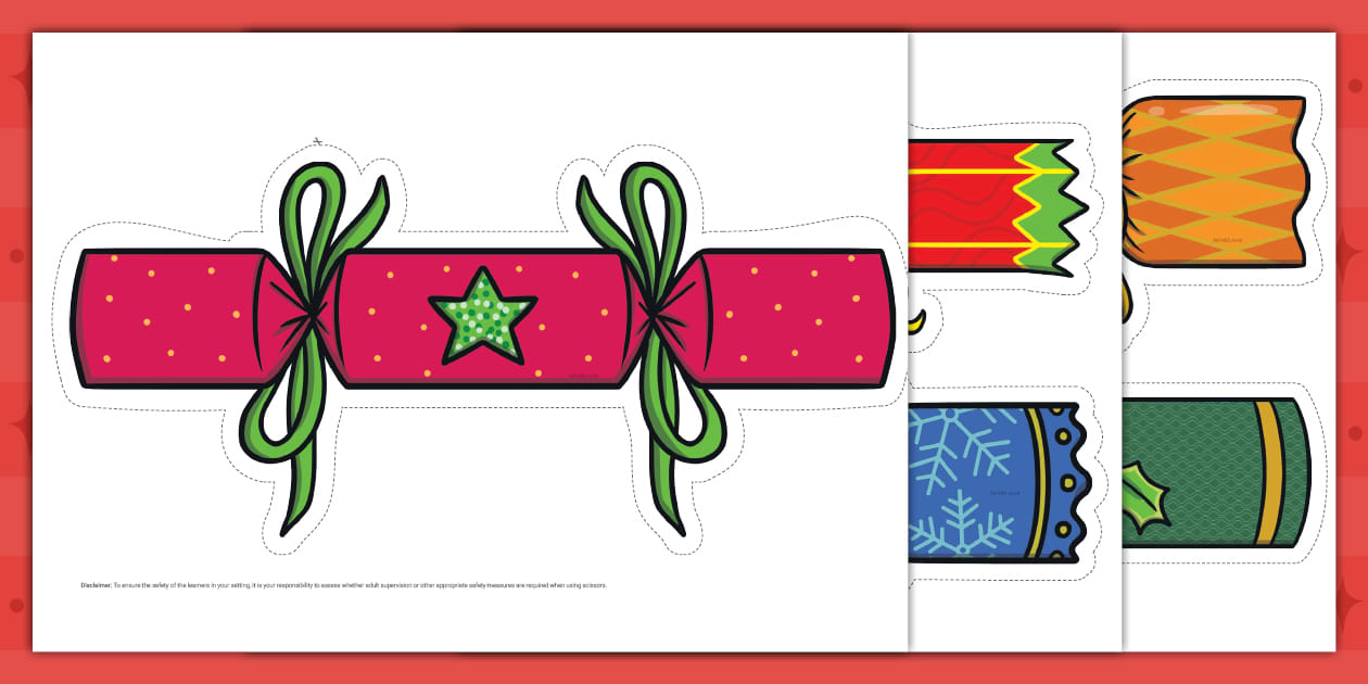 Christmas Crackers Display Cut-Outs (teacher made) - Twinkl