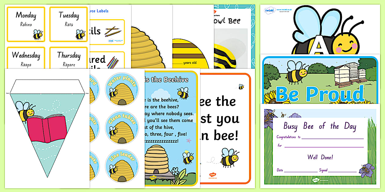 Busy Bees Classroom Set-up Display Pack (teacher made)