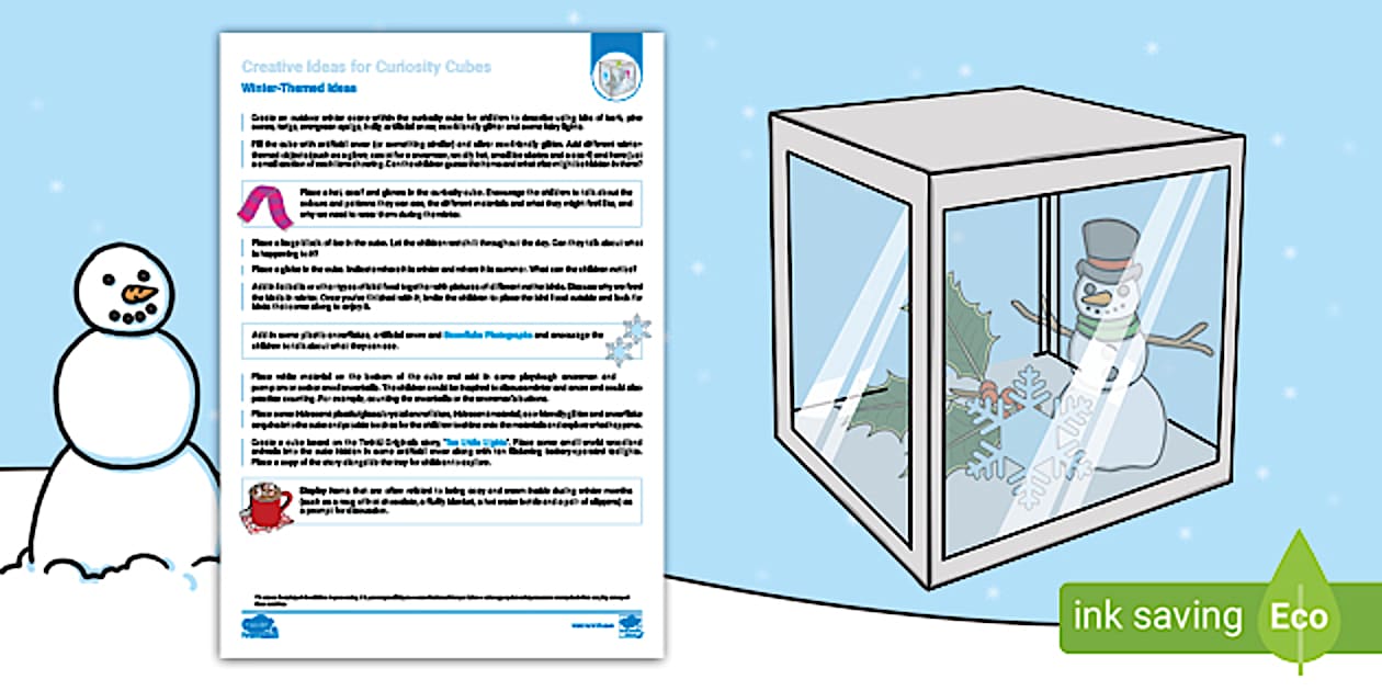 EYFS Creative Ideas for Curiosity Cubes: Winter - Twinkl